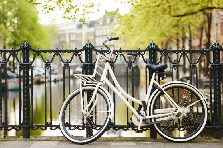 Fietsend door het centrum - Noorderkerk Amsterdam